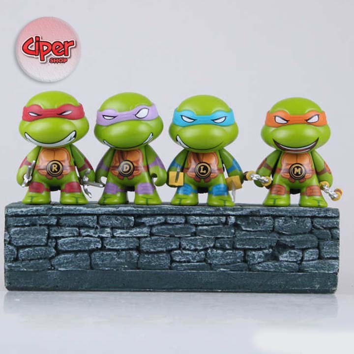 Bộ 4 mô hình Ninja rùa Chibi - Mô hình Ninja Rùa - Thiếu 1 Vũ khí ...