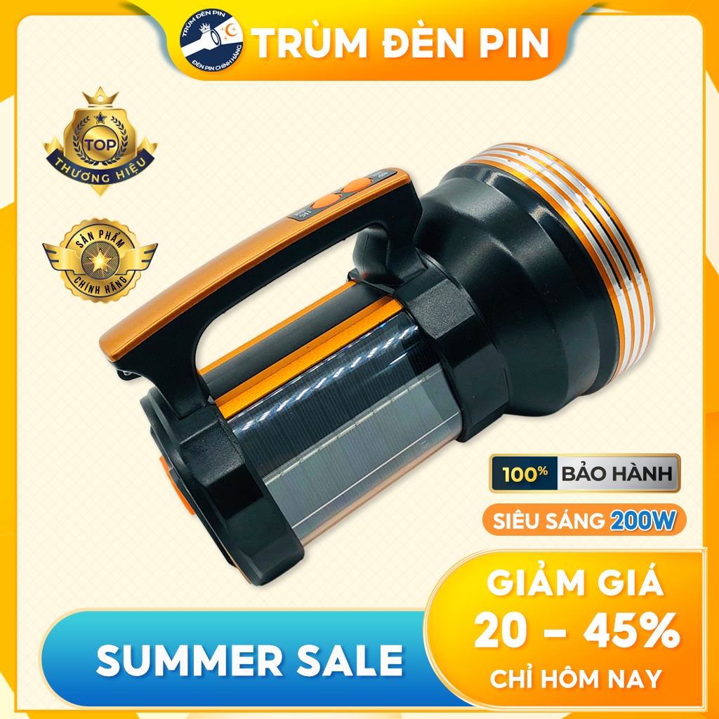Đèn pin cầm tay siêu sáng 200W YUXING F8 LED Tích hợp năng lượng mặt ...