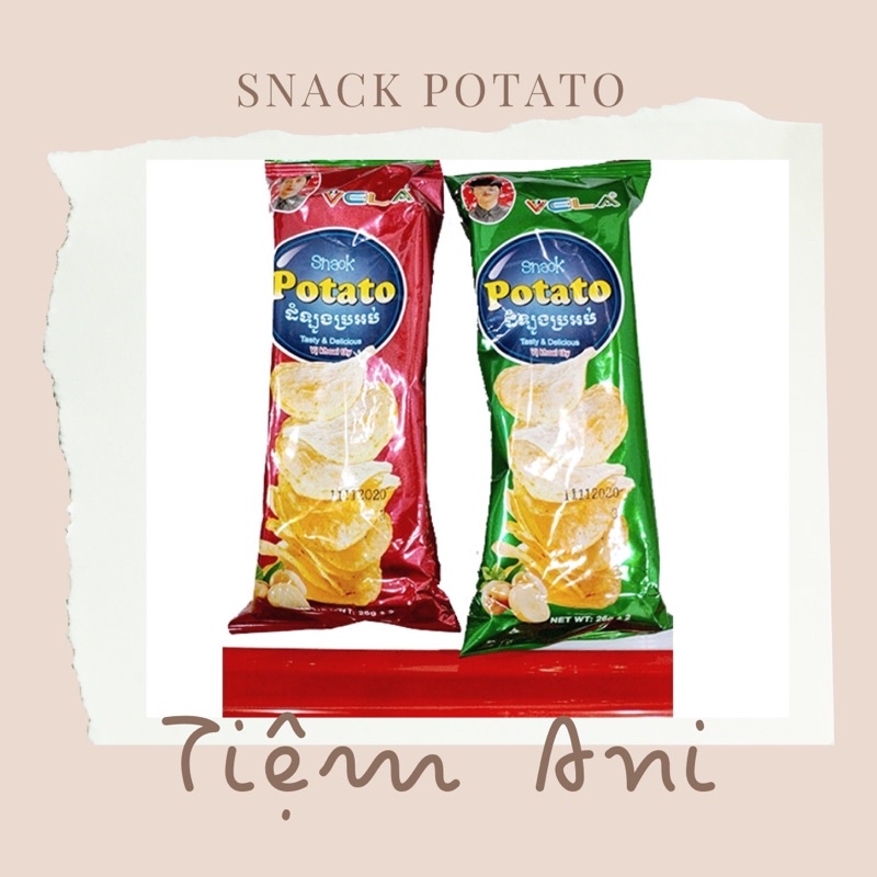 SNACK POTATO KHOAI TÂY LÁT đồ ăn vặt tuổi thơ ĐỒ ĂN VẶT GIÁ RẺ | Shopee ...