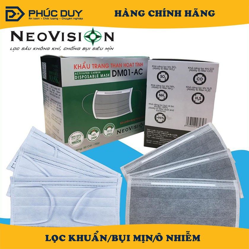 KHẨU TRANG NEOVISION THAN HOẠT TÍNH NEOVISON DM01-AC CHÍNH HÃNG ...