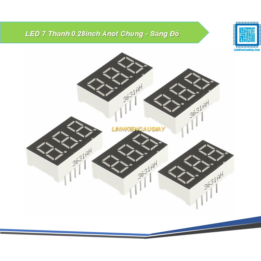 LED 7 Thanh 0.28inch Anot Chung - Sáng Đỏ | Shopee Việt Nam