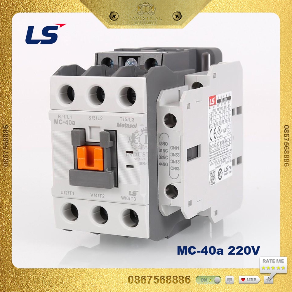Khởi động từ 3 pha Contactor LS MC-40a MC-32a MC-22b MC-18b MC-12b MC-9b 220V | Shopee Việt Nam