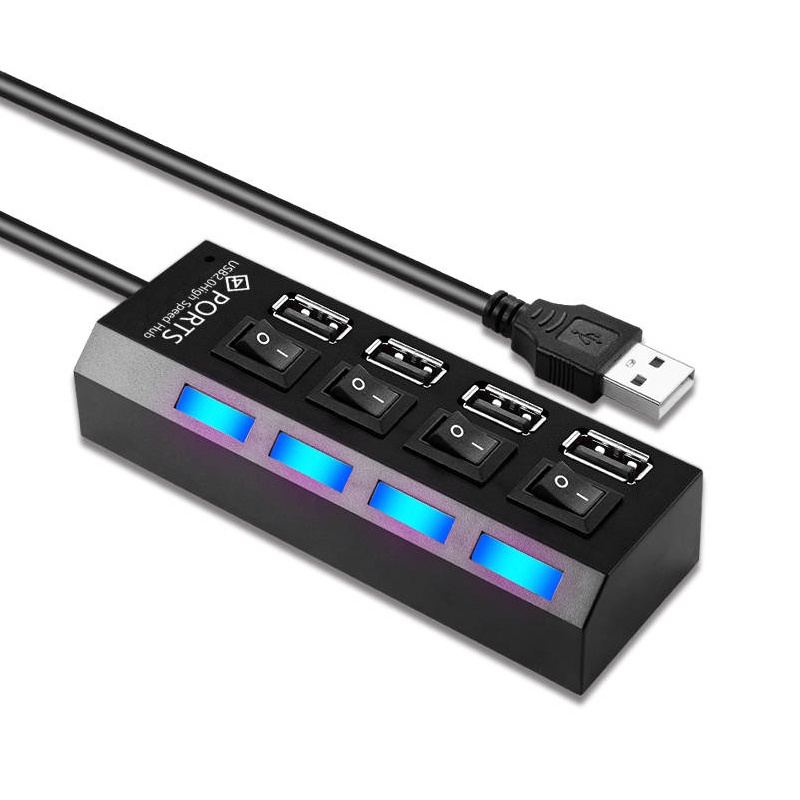Bộ Chia Hub USB 7 Port Có Công Tắc Riêng Có Đèn Led - Đầu Chia 7 Cổng USB Tiện Dụng Tốc Độ Cao ...