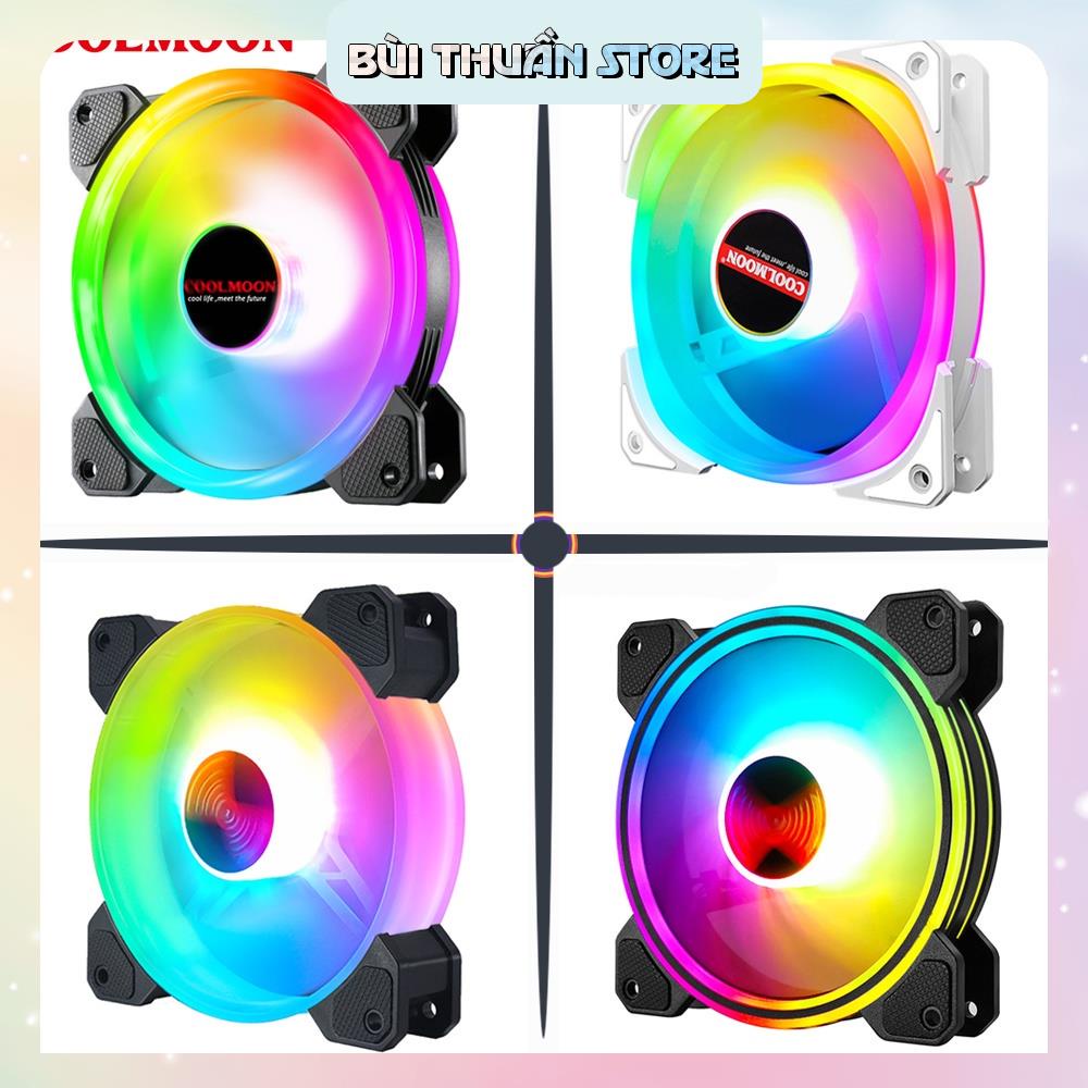 Quạt Tản Nhiệt, Fan Led ARGB Coolmoon & Bộ Hub Coolmoon + điều khiển ...