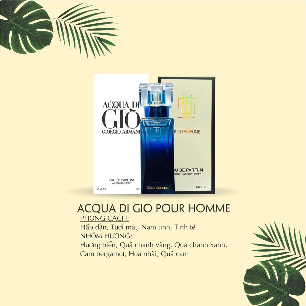 ACQUA DI GIO POUR HOMME - NƯỚC HOA CHÍNH HÃNG PH ÁP (DOCI PERFUME) nước ...
