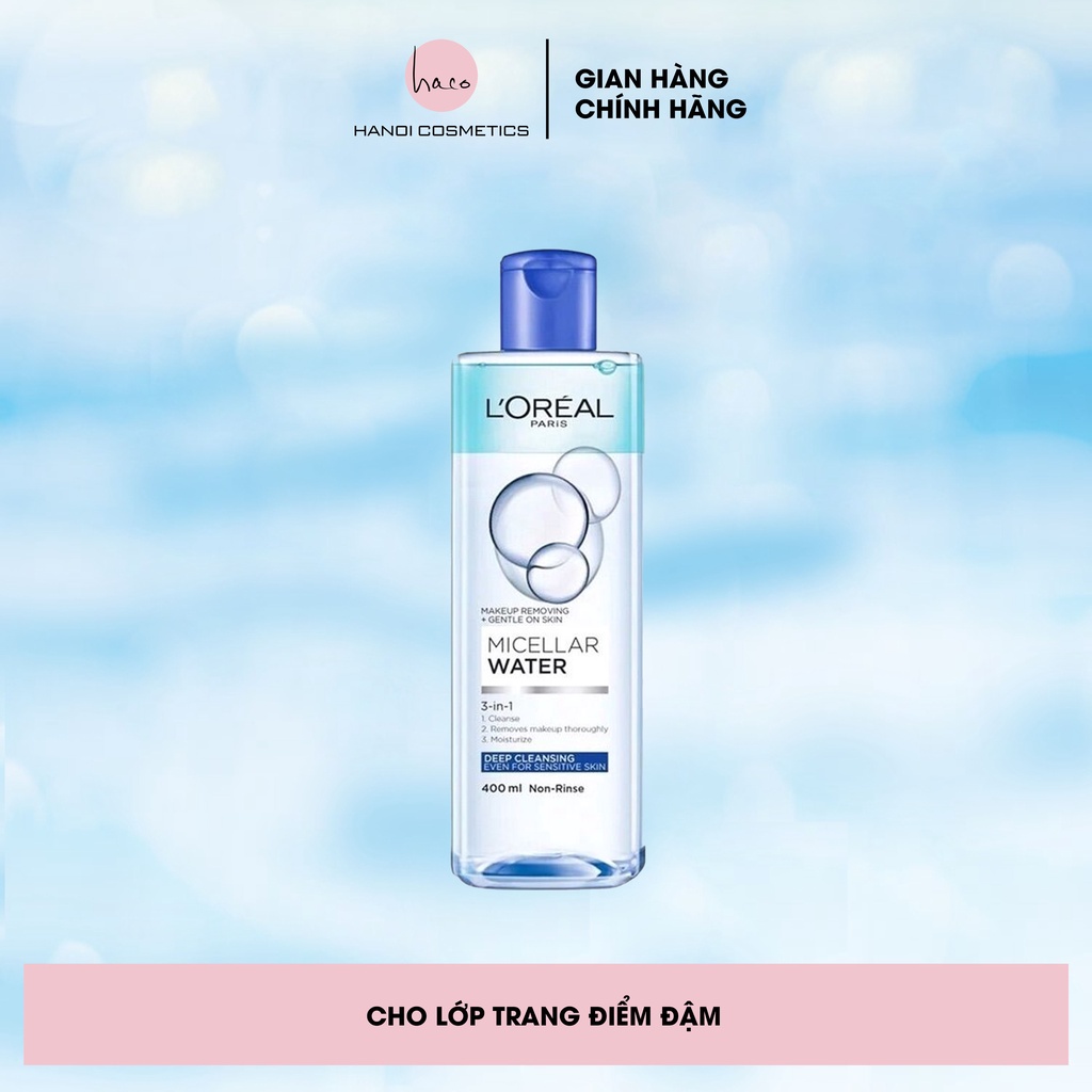 Nước tẩy trang L'Oreal Paris 3-in-1 Micellar Water 400ml | Shopee Việt Nam