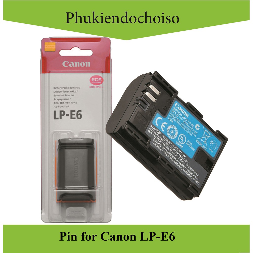 Bộ pin sạc thay thế 1 Pin 1 Sạc máy ảnh Canon LP-E6 | Shopee Việt Nam