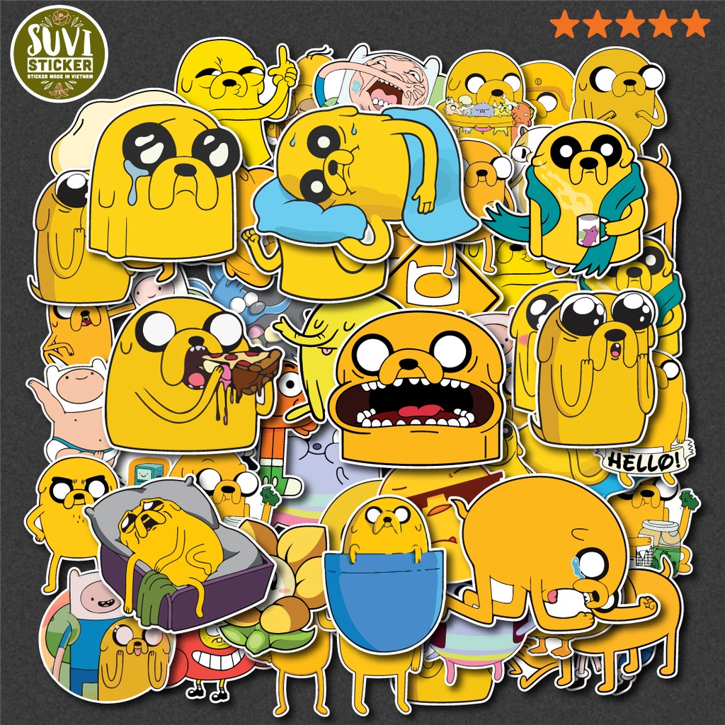 50 Sticker Adventure Time chống nước sticker dán mũ bảo hiểm, laptop ...