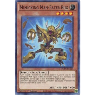 Thẻ bài Yugioh - TCG - Mimicking Man-Eater Bug / BODE-EN029' | Shopee ...