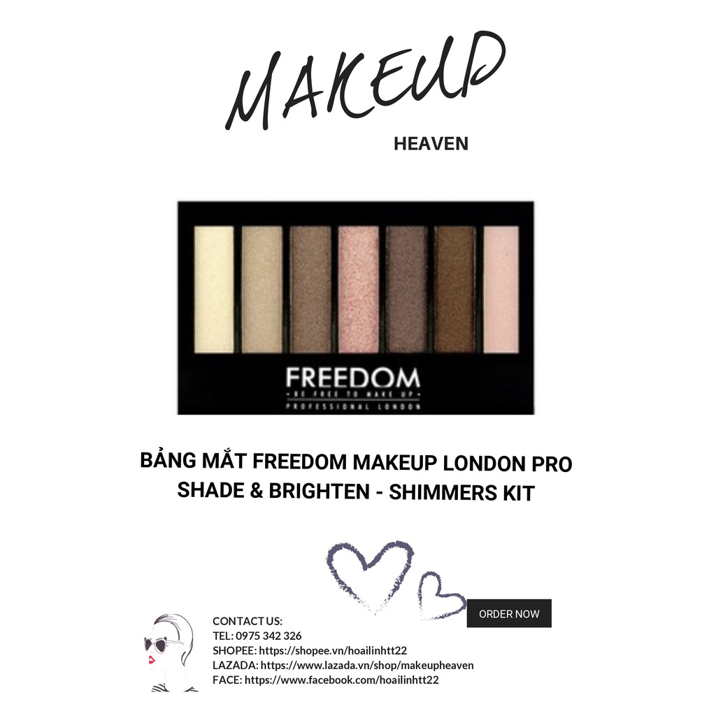 [CÓ SẴN - CÓ VIDEO] bảng mắt Freedom Makeup London Pro Shade & Brighten ...