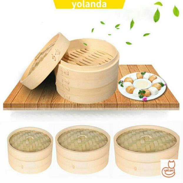 [ Hạ giá ] Xửng hấp tre/ lồng hấp tre/ xửng hấp bánh bao, disum, rau củ ...