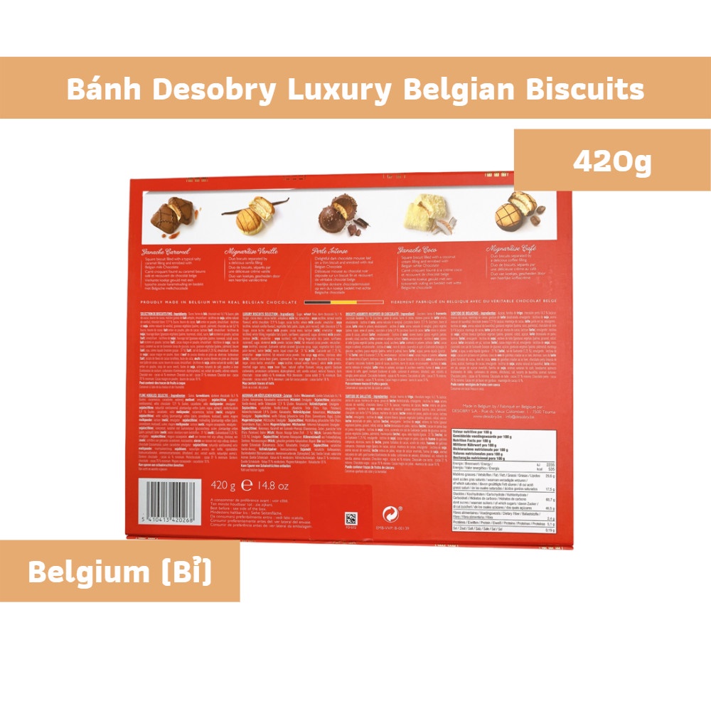 BÁNH DESOBRY LUXURY BELGIAN BISCUITS 420G | Shopee Việt Nam