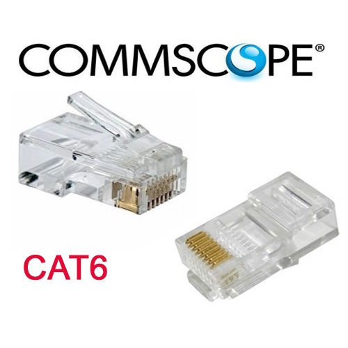 Đầu bấm mạng Cat6 RJ45 Commscope/AMP 6-2111989-3 (Chân đồng,túi/100c ...