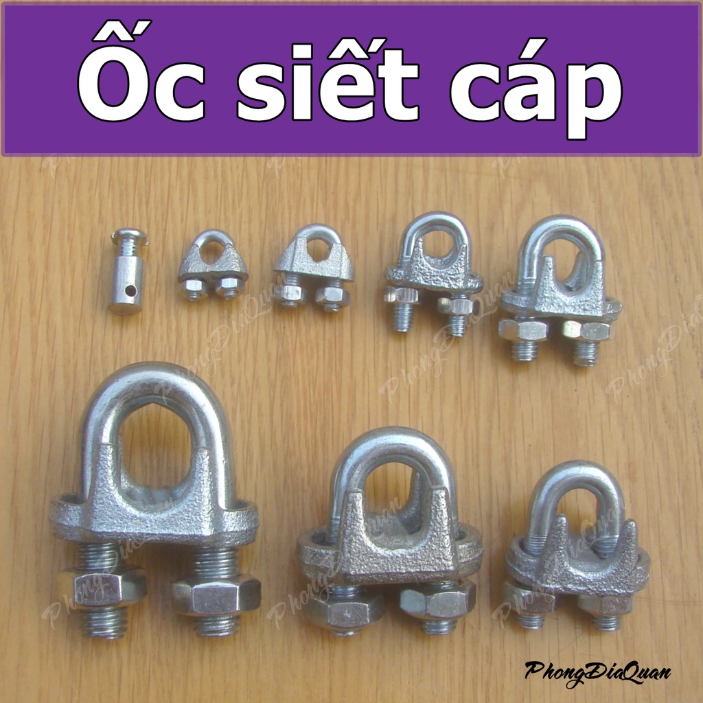 Ốc siết cáp, Khóa cáp, Cóc kẹp cáp (size 10 trở xuống) - bằng SẮT ...