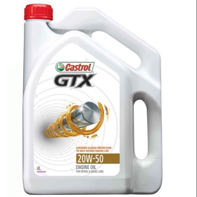 Dầu nhớt ô tô Castrol GTX 20w50 API SL/CF 4 Lít. Cho oto | Shopee Việt Nam
