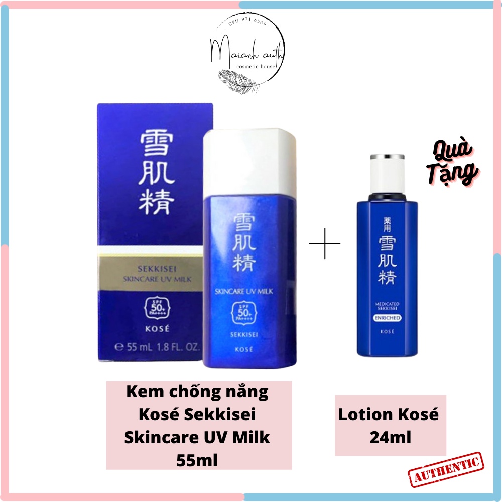 Kem chống nắng kose Sekkisei Skincare UV KOSE Milk 55ml | Shopee Việt Nam