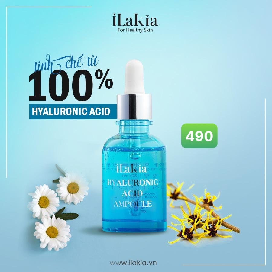 Tinh Chất Phục Hồi Da Hyaluronic Ilakia (Korea) 30ml [Tặng 1 khẩu trang ...