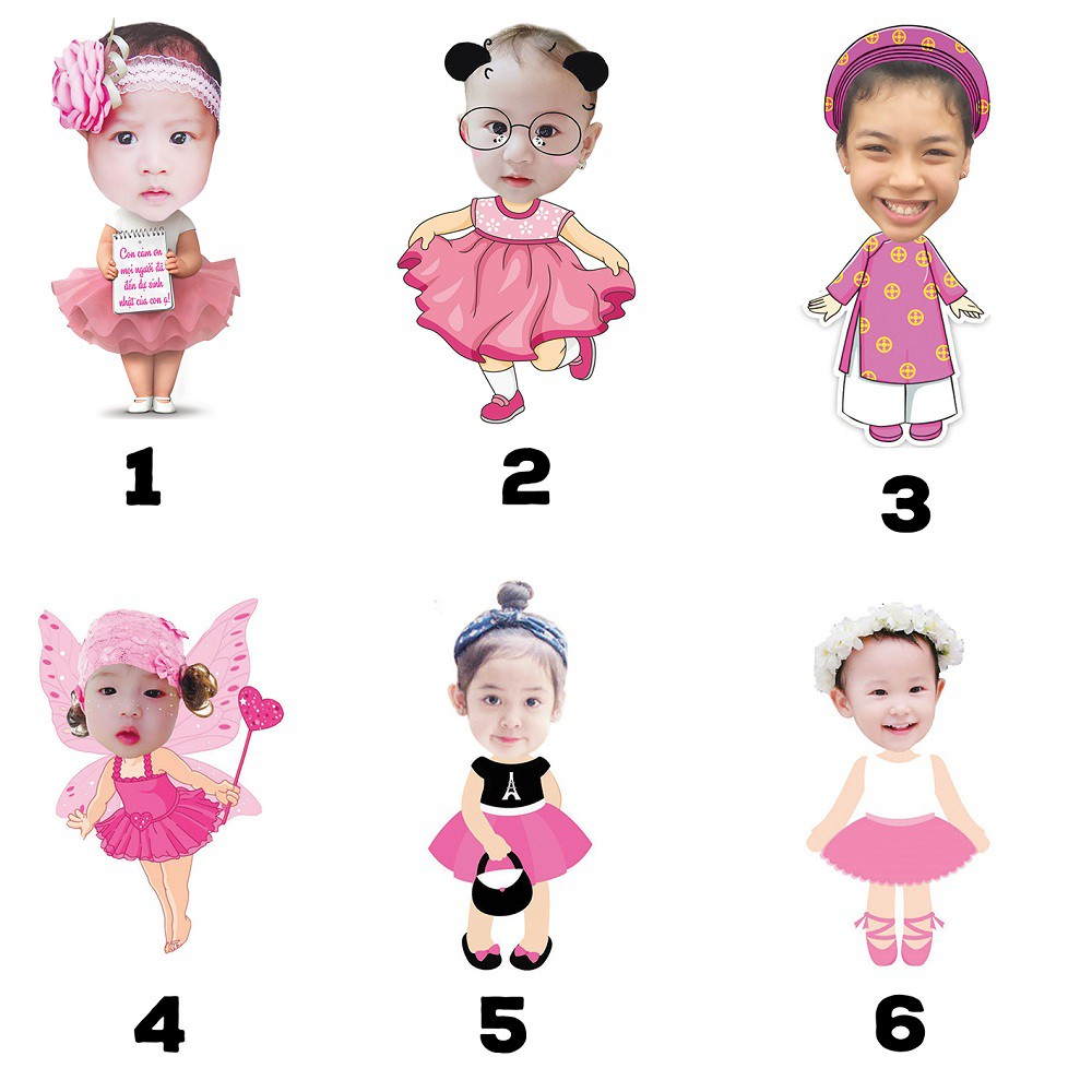 Ý tưởng hình chibi trang trí sinh nhật vui nhộn và đáng yêu