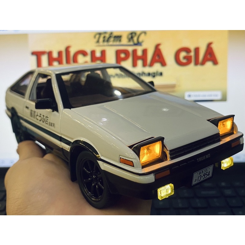Mô Hình Xe Hơi Toyota AE86 Trueno Apex Hatchback Initial D 1:20 Hợp Kim Xe Ô tô Cổ Mở Được Cửa ...