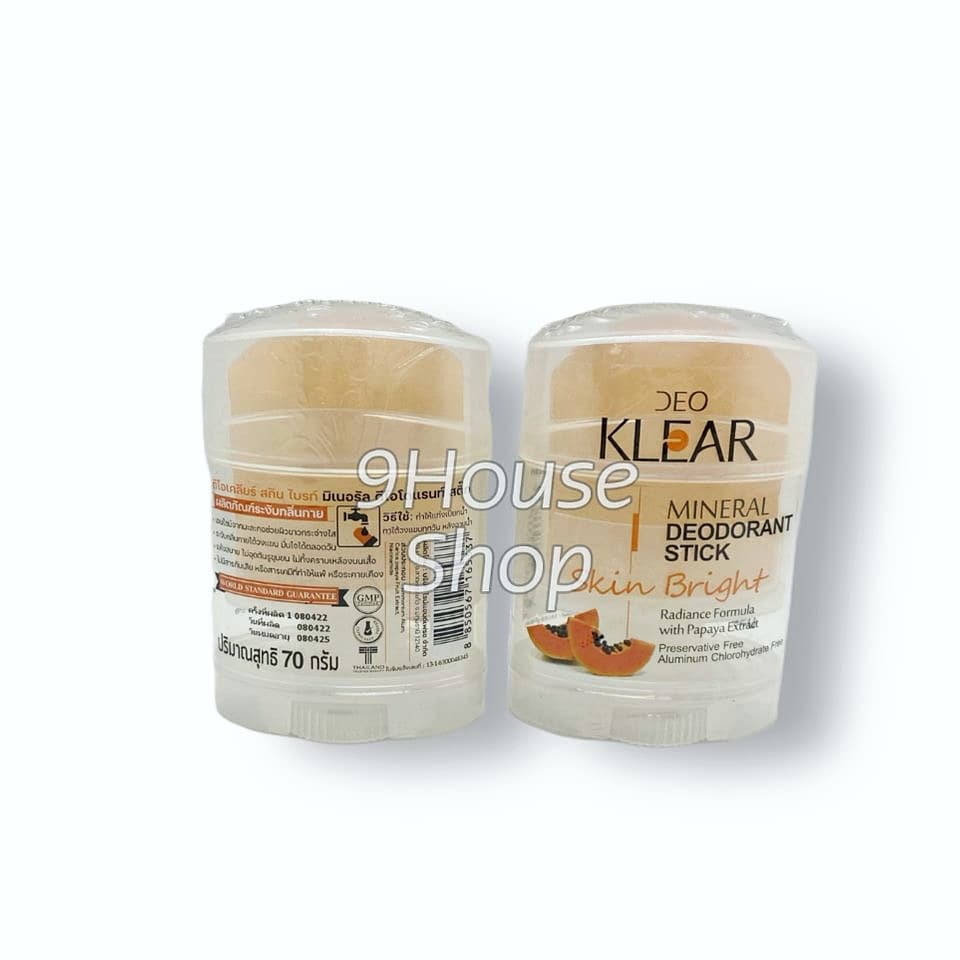 01 Lăn Đá Khoáng Deo KLEAR MINERAL DEODORANT STICK Thái Lan 70gram | Shopee Việt Nam