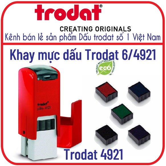 Khay mực, thẻ mực, tampong dấu Trodat 4921 | Shopee Việt Nam