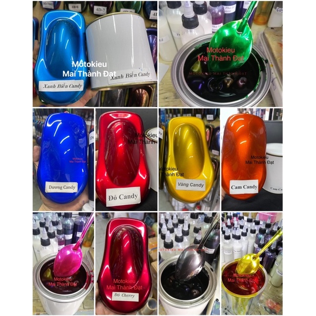 Màu Sơn Candy 1K(Lót nền bạc) ( Sơn oto - xe máy )MotokieuMaithanhdat ...