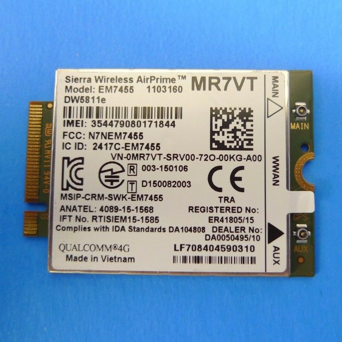 Card WWAN EM7455 thu bắt sóng 3G/4G/LTE cho laptop - Sierra Gobi 6000 ...