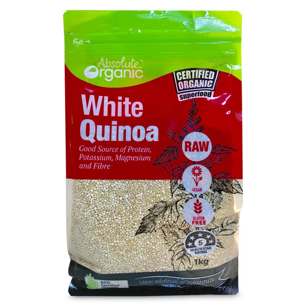 Hạt Diêm Mạch Trắng Của Úc Absolute Organic White Quinoa 1kg | Shopee ...