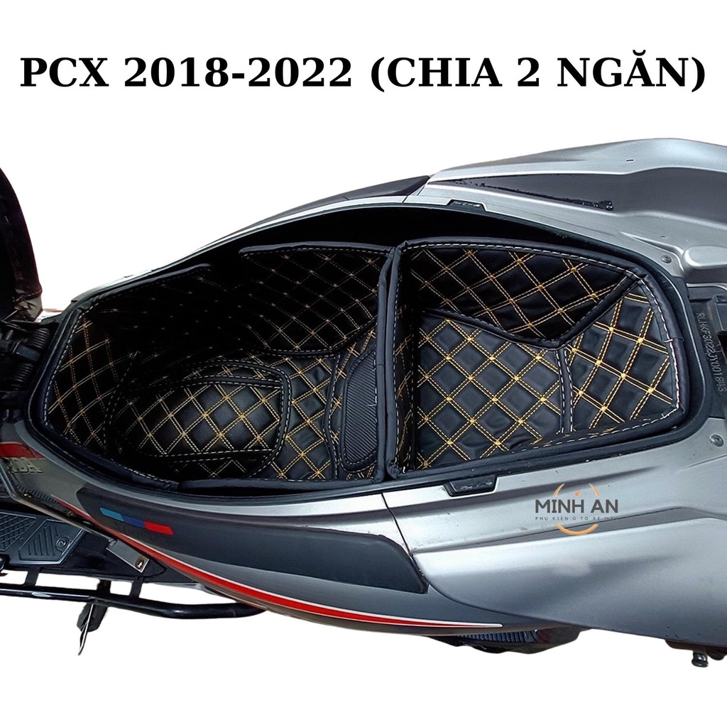 Lót Cốp Da Cách Nhiệt Chống Sốc Lót Cốp Xe Máy Honda PCX 125 150 160 Hybrid Có Túi Đựng Giấy Tờ ...