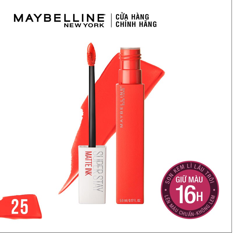Maybelline - Son kem chuẩn lì giữ màu 16h Maybelline Super Stay Matte ...