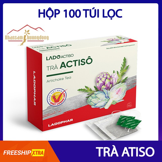Trà Atiso Ladophar Hộp 100 túi lọc Đặc Sản Trà Actiso Đà Lạt món quà ...