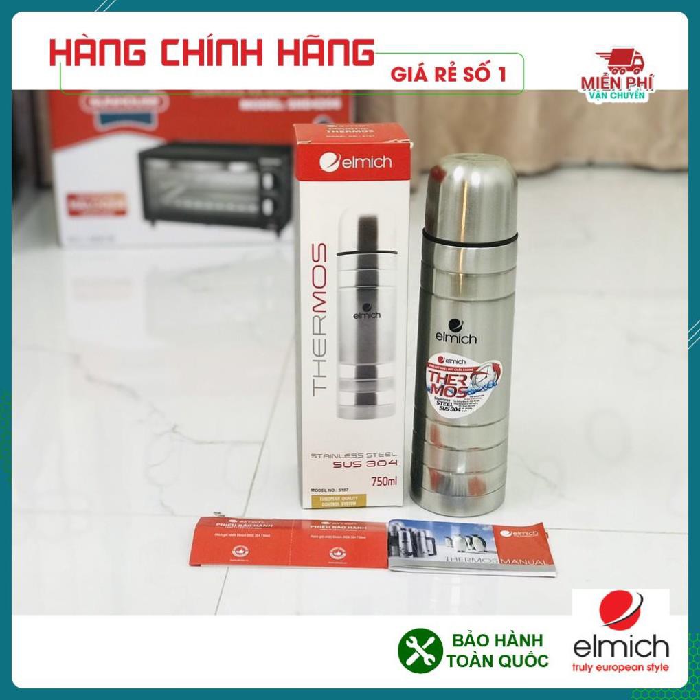 BÌNH GIỮ NHIỆT ELMICH 750ML, BÌNH GIỮ NHIỆT ELMICH NHẬP KHẨU 750ml, GIỮ NHIỆT 24H, CHẤT LIỆU ...