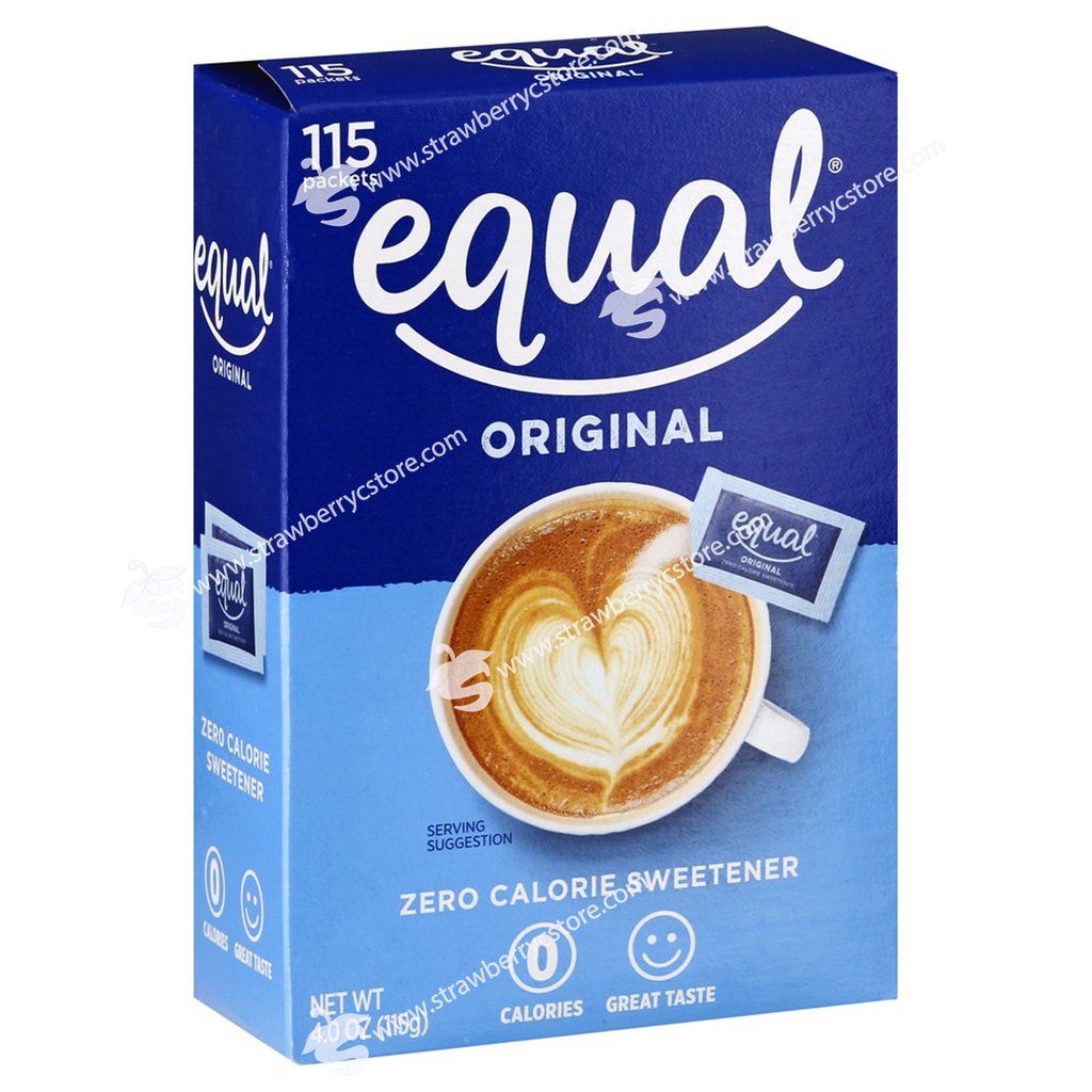 Đường Ăn Kiêng Equal Original Zero Calorie Sweetener, Sugar Substitute, Hộp 115 Gói 115g (4 Oz ...