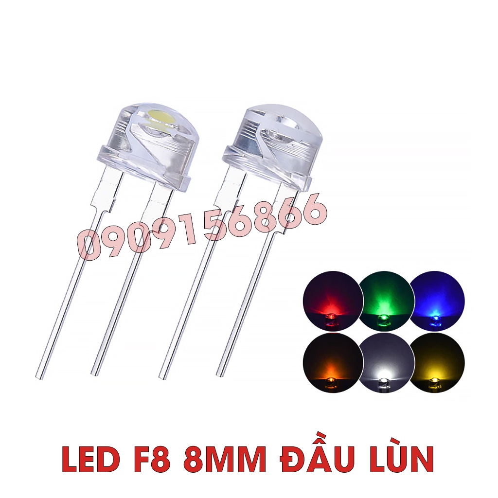 Đèn Led F8 8mm lùn (combo 10 led) | Shopee Việt Nam
