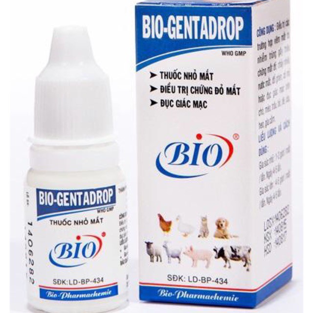Thuốc nhỏ mắt Bio Genta Drop dành cho chó mèo trị viêm mắt 5.0 | Shopee ...