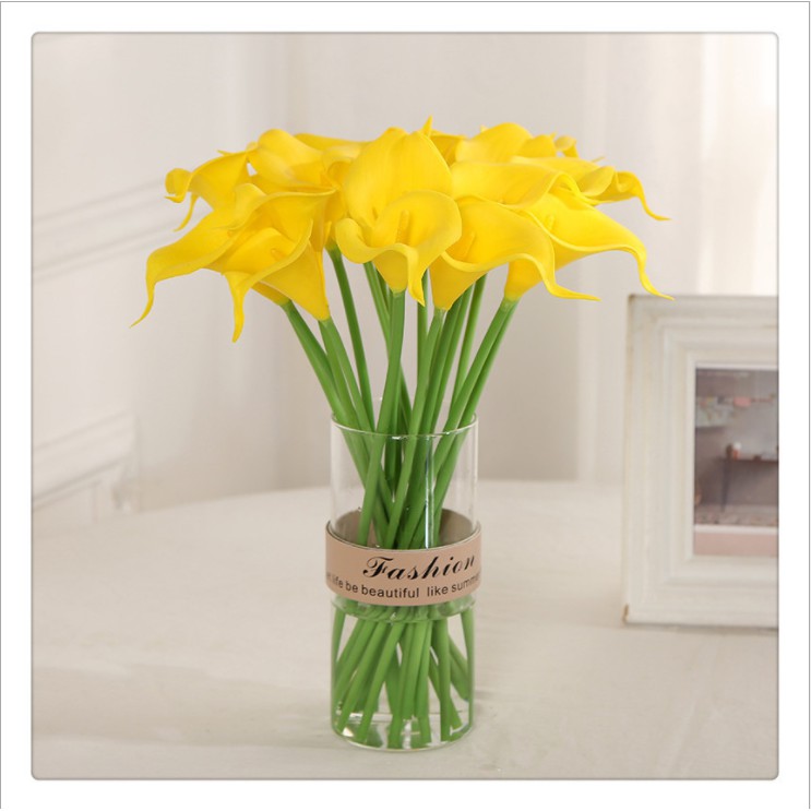 Hoa giả - Hoa RUM CALLA LILY cao su giả như thật cao cấp làm hoa cưới ...