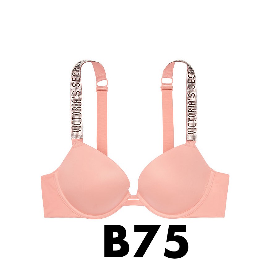 (34B/B75 - Bill Mỹ) - Áo ngực hồng đính hạt lấp lánh (93) Very Sexy, Rose Tan, nâng ngực ...