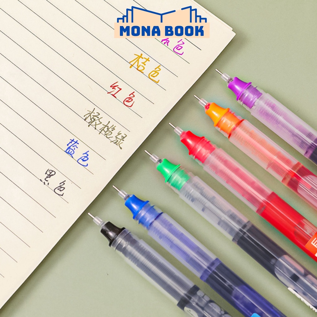 Bút gel nước Muji nhiều màu siêu nhiều mực MONABOOK, bút mực siêu xịn ...
