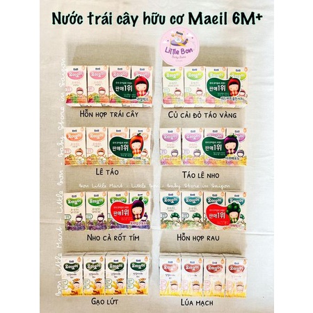 Nước trái cây hữu cơ Maeil Hàn 6M bay air (lốc 4 x 125ml) | Shopee Việt Nam