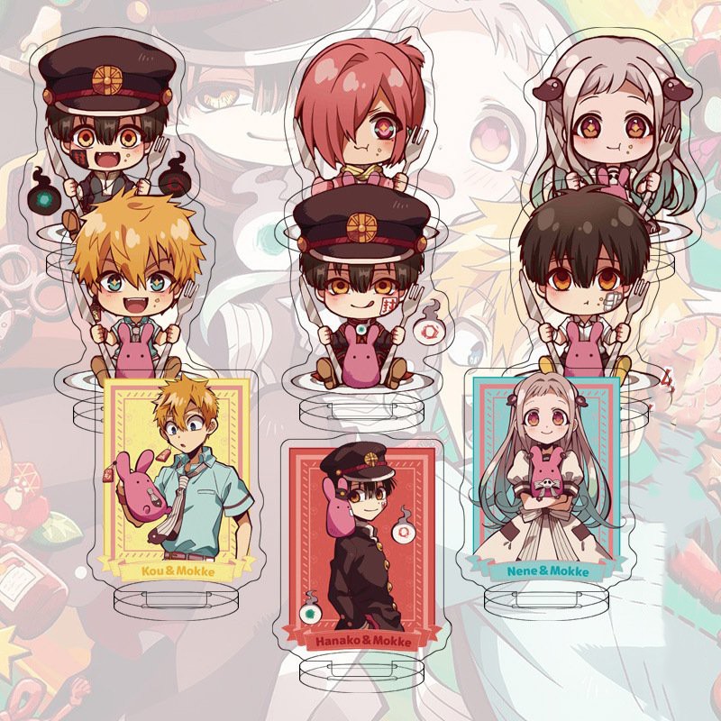 ( full set 9 cái ) Mô hình standee mini JIBAKU SHOUNEN HANAKO-KUN mica ...