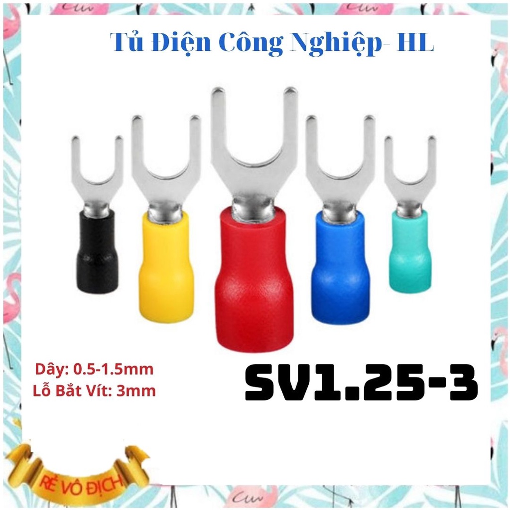 100 Đầu Cos sv1.25-3, cos Y1.25-3, SV1.25-3 [Cốt Đồng] | Shopee Việt Nam