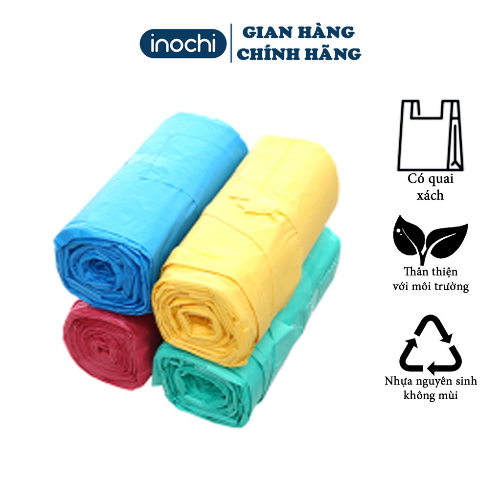 Túi rác có quai nhiều màu tiện dụng Soji INOCHI dạng cuộn màu giúp nhà ...