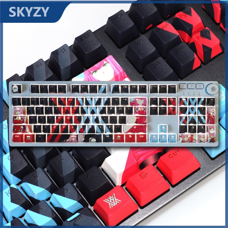 Zero Two Keycap Cherry Profile DARLING trong anime FRANXX Theme PBT Dye ...