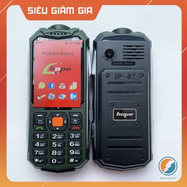 Điện Thoại 4sim 4 sóng Hope K32 Pin Trâu loa to phím to dành cho người già,có chức năng thay đổi ...
