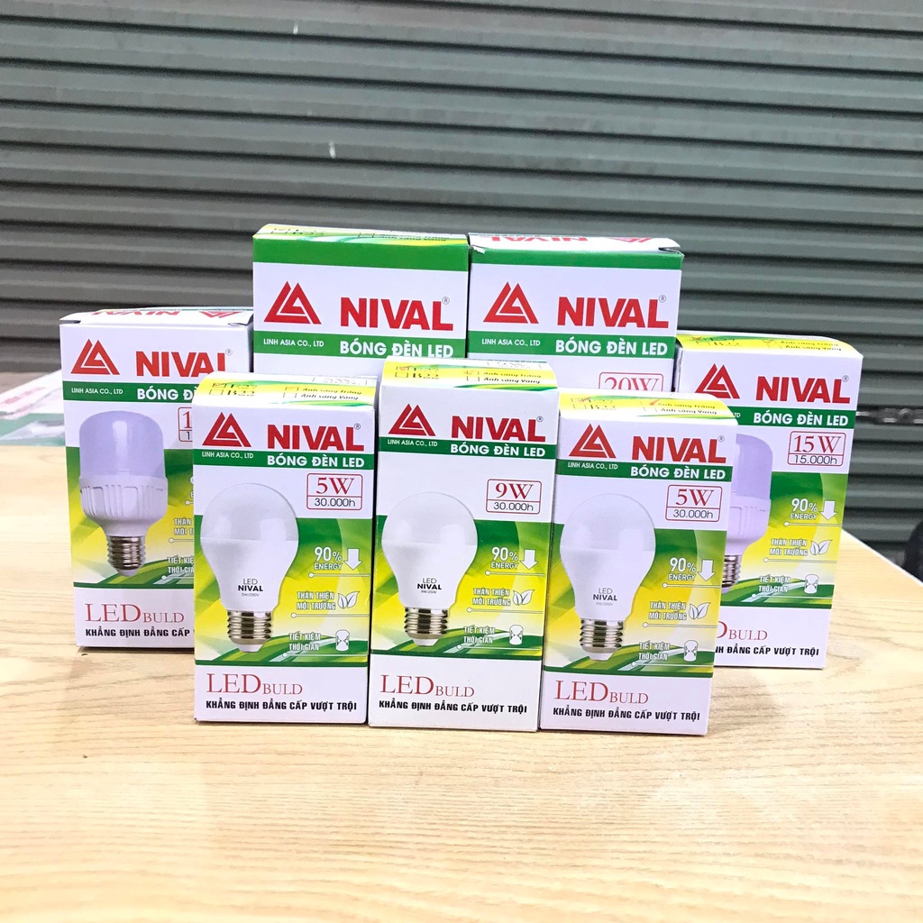 Bóng Đèn Led - Bóng Đèn Đui Xoáy - Cao Cấp Nival 5w/9w/15w/20w | Shopee ...