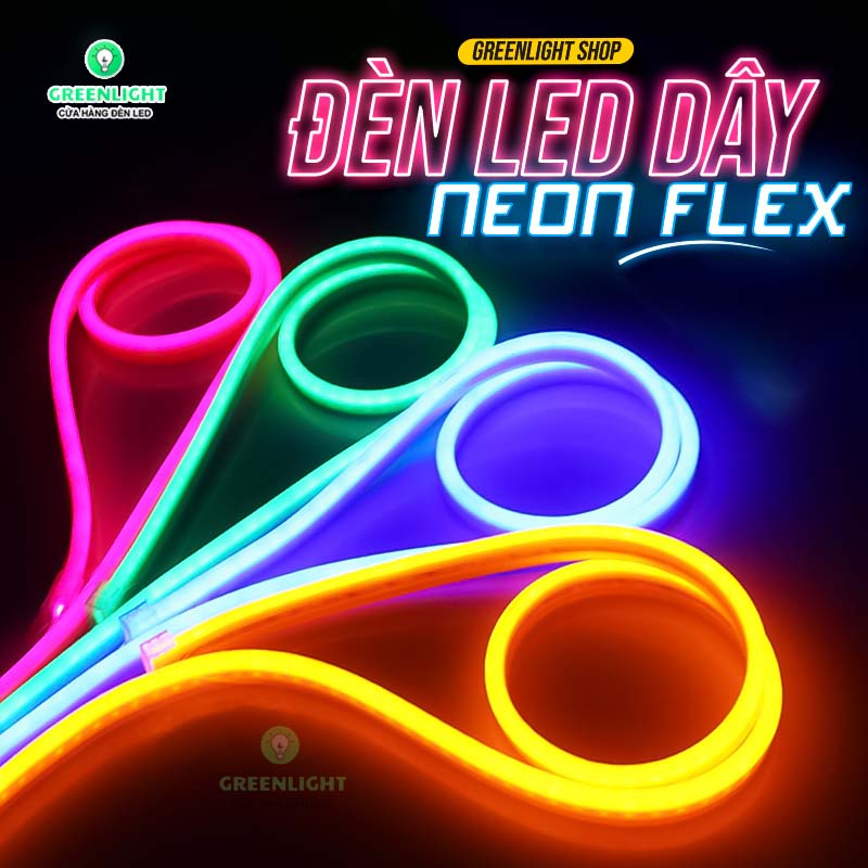 Dây Đèn LED Neon 12V điểm cắt 2.5cm uốn chữ tạo hình viền hắt sáng, đơn ...