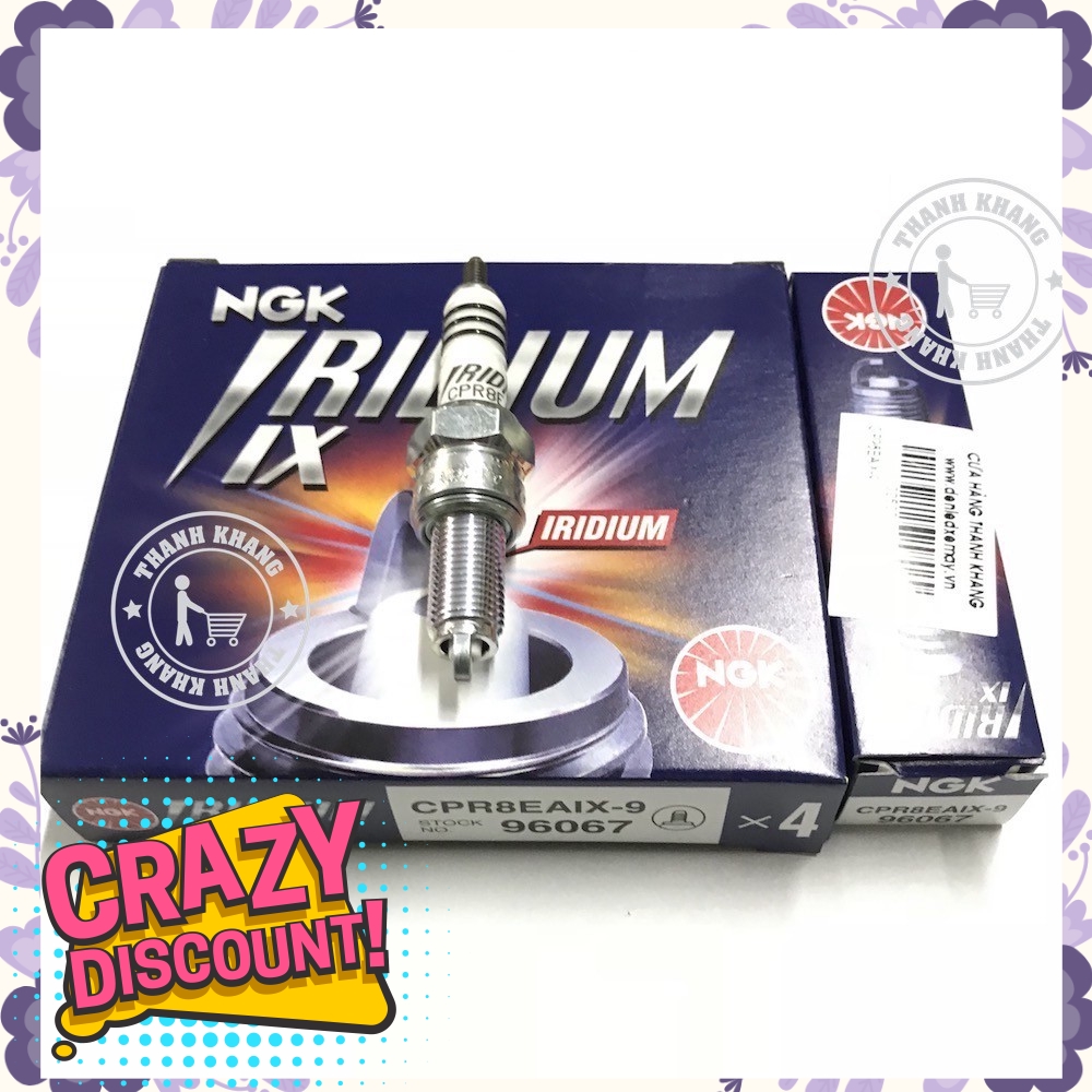 Bugi NGK CPR8EAIX-9 thương hiệu nhật đầu iridium (dòng cao cấp) gắncho ...