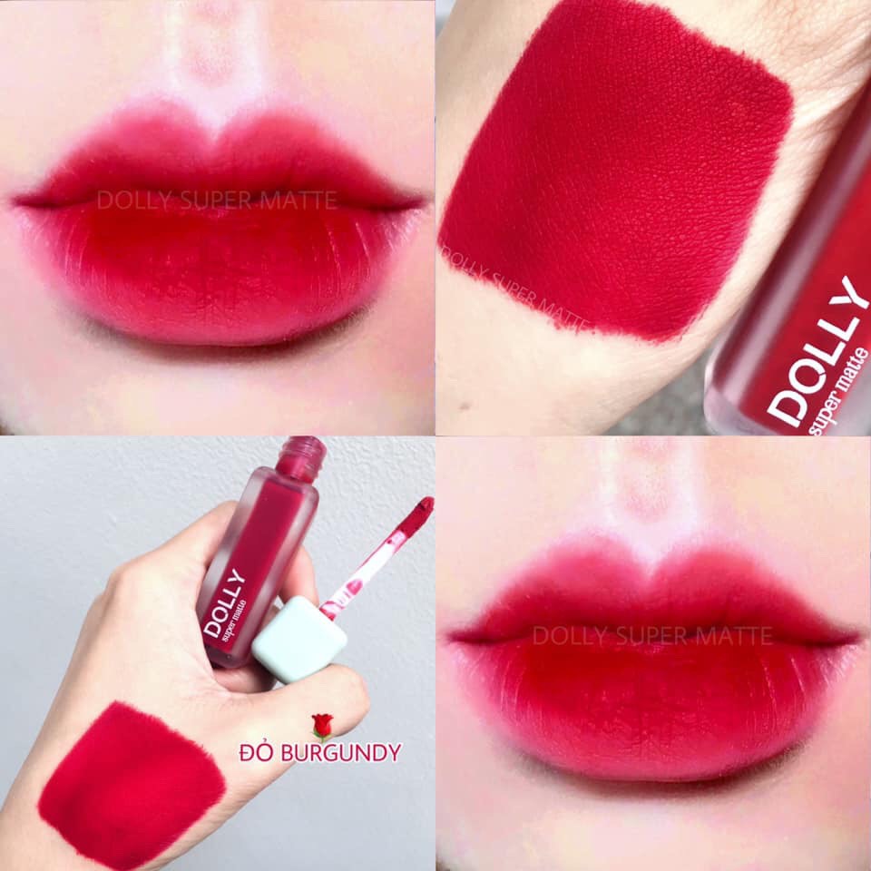 Son kem lì Dolly Super matte, không chì, lâu trôi [HỒNG DOLLY] | Shopee ...