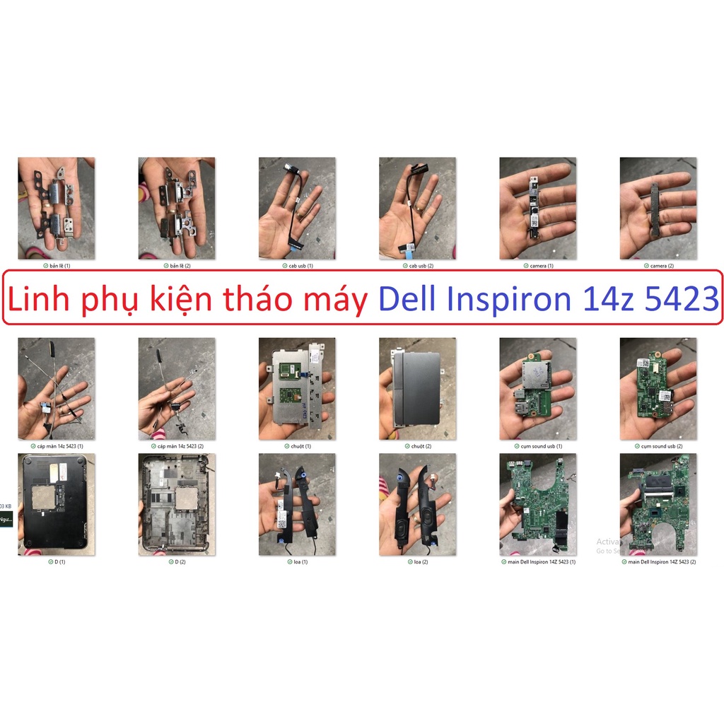 Linh phụ kiện tháo máy laptop Dell Inspiron 14z 5423 fan tản cpu usb ...