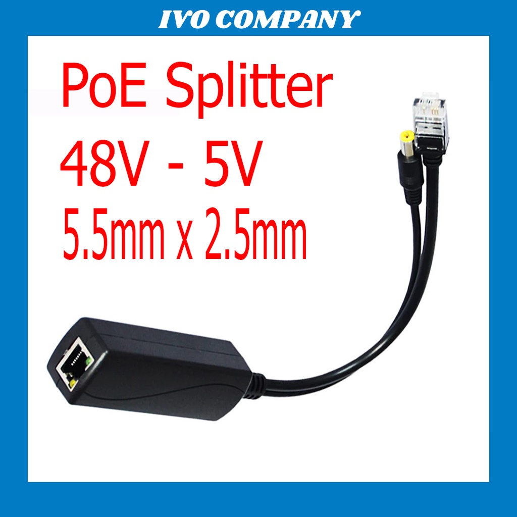 Jack POE Hạ Thế 48V Sang 5V RJ45 DC 5.5mm x 2.5mm | Shopee Việt Nam